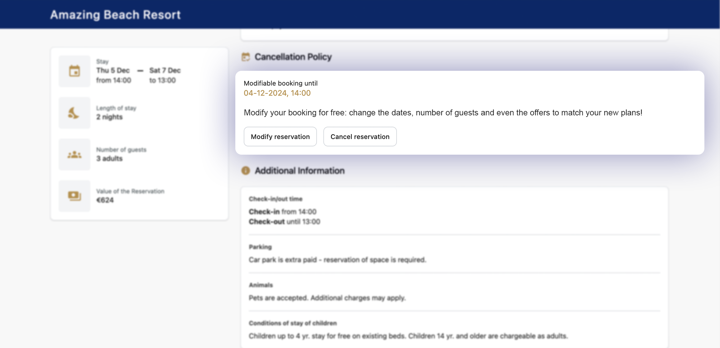 Reservation Self-Management